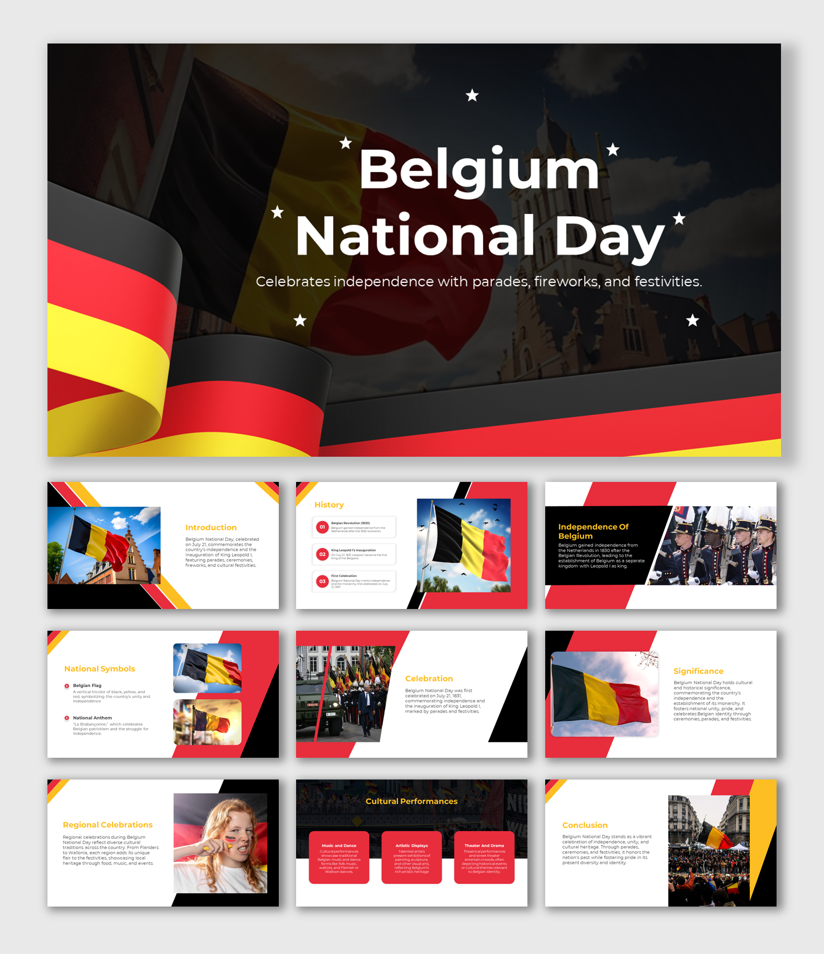 Try This Belgium National Day PPT And Google Slides Themes