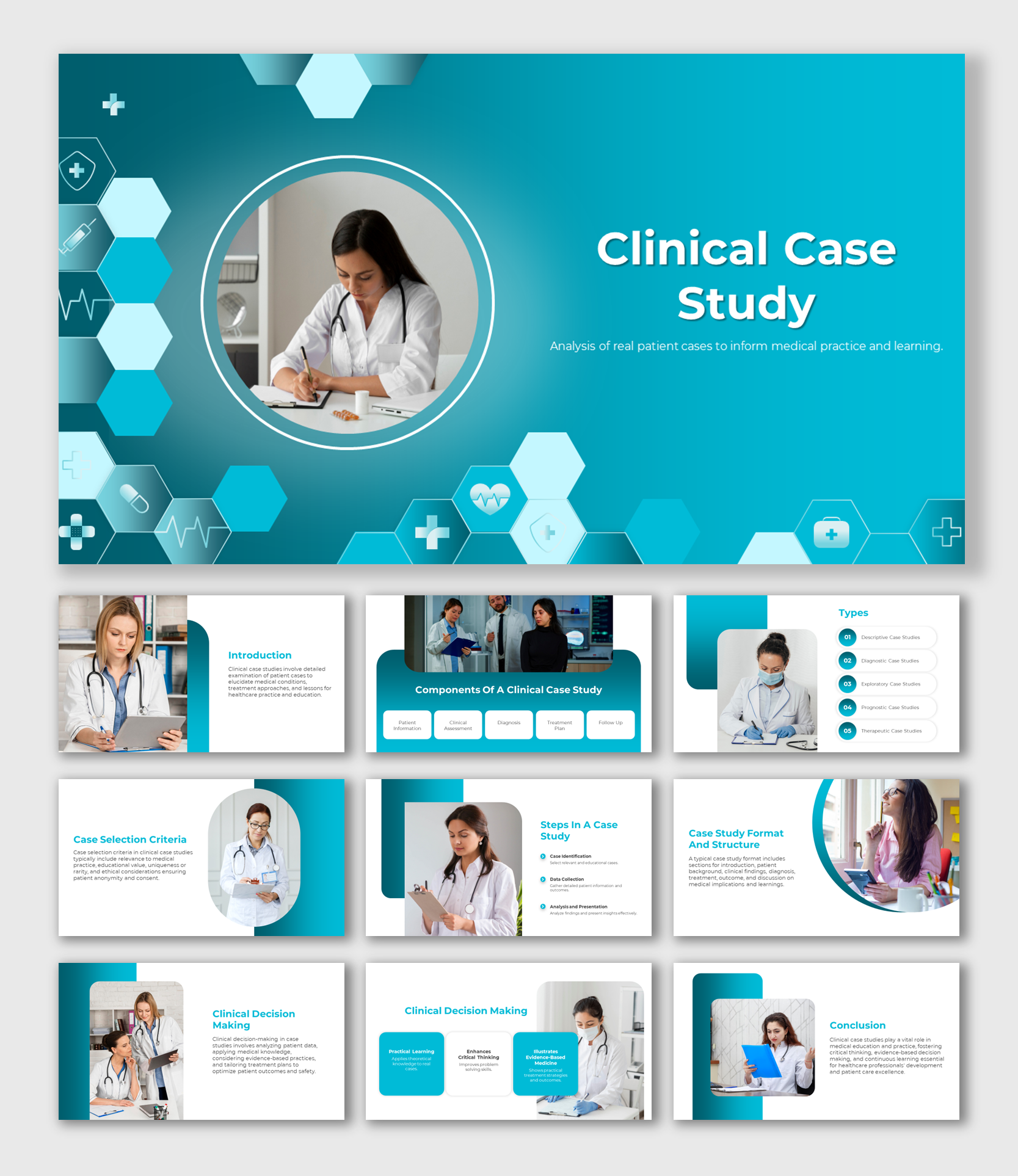 Unique Clinical Case Study PPT And Google Slides Themes