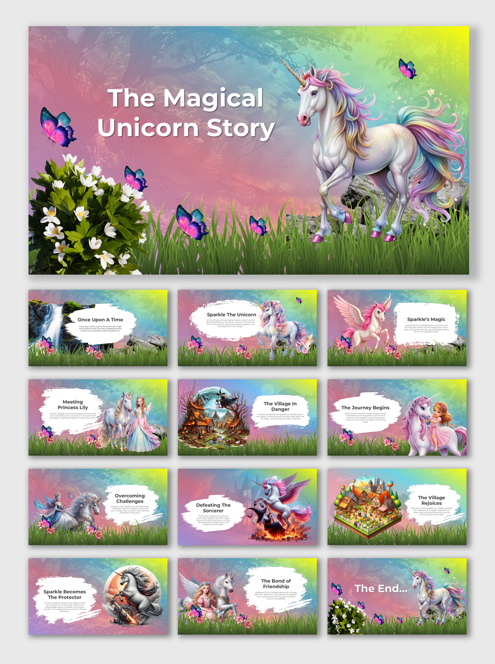 Get The Magical Unicorn Google Slides And Canva Templates