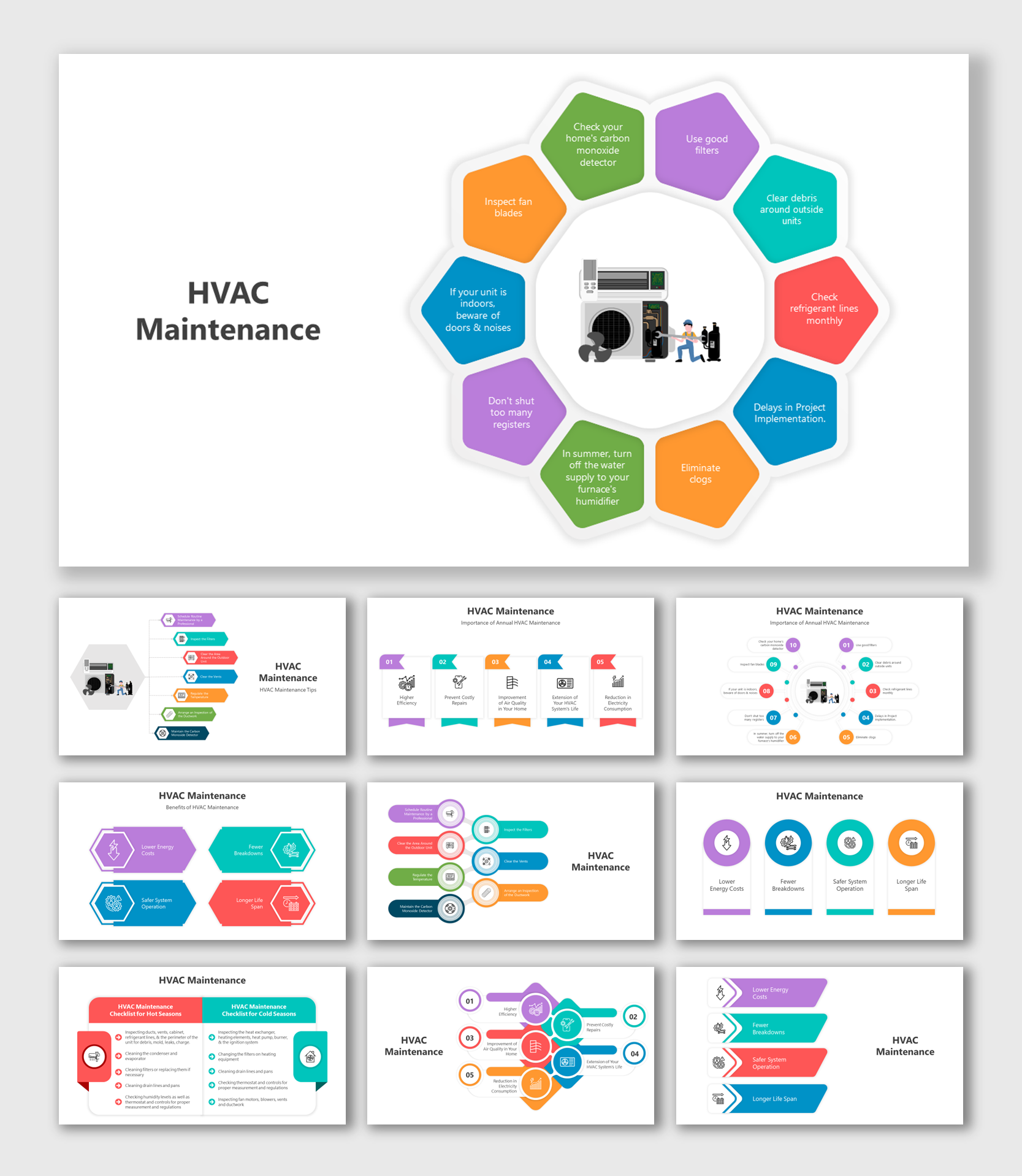 Use This HVAC Maintenance Google Slides And Canva Templates