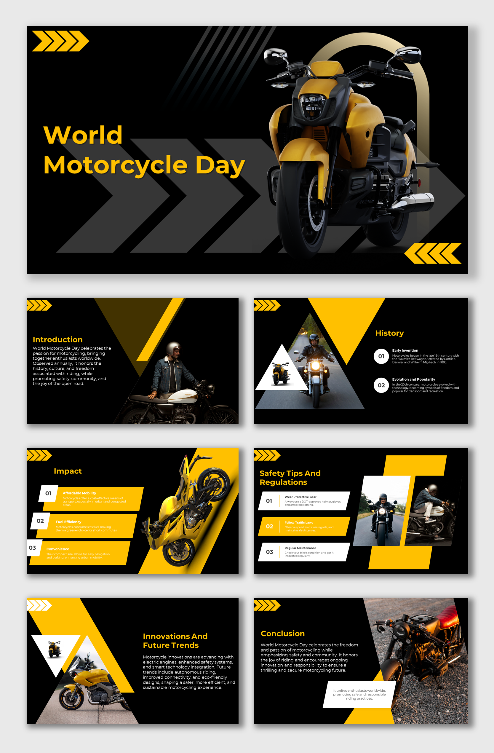 World Motorcycle Day Google Slides And Canva Templates