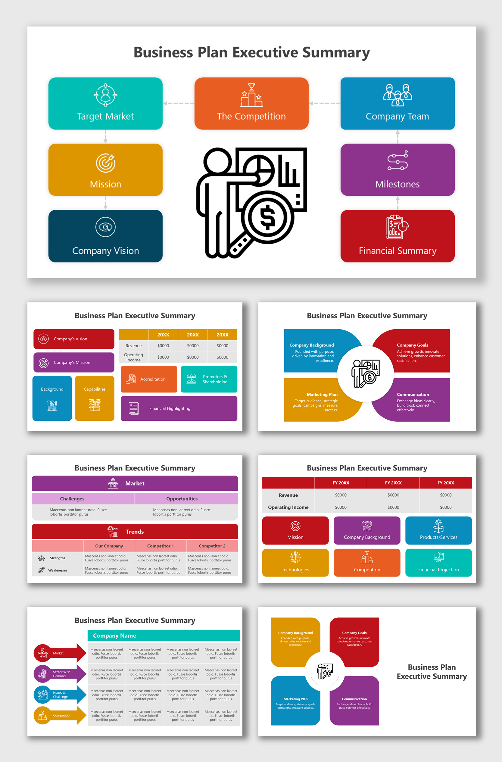 Informative Business Plan Executive Summary PowerPoint