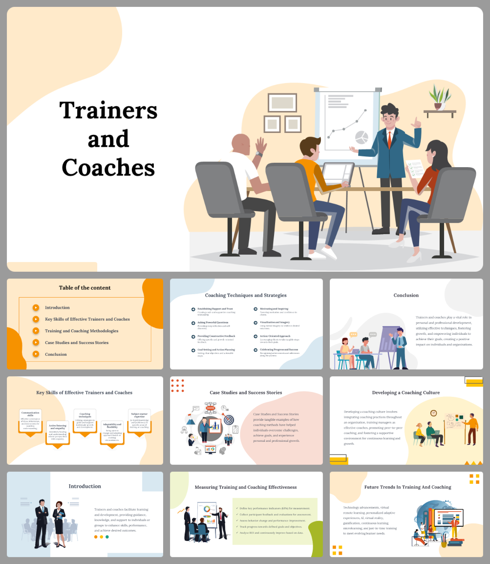 Trainers And Coaches PowerPoint Template And Google Slides