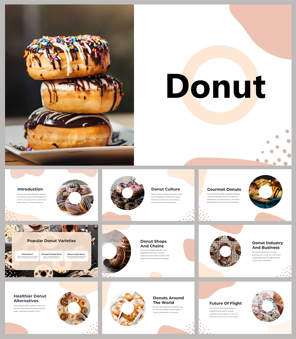 Explore Donut PowerPoint Template And Google Slides Themes