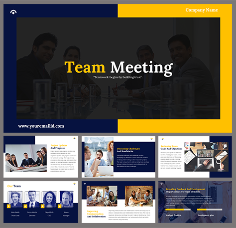 Team Meeting Presentation And Google Slides Themes