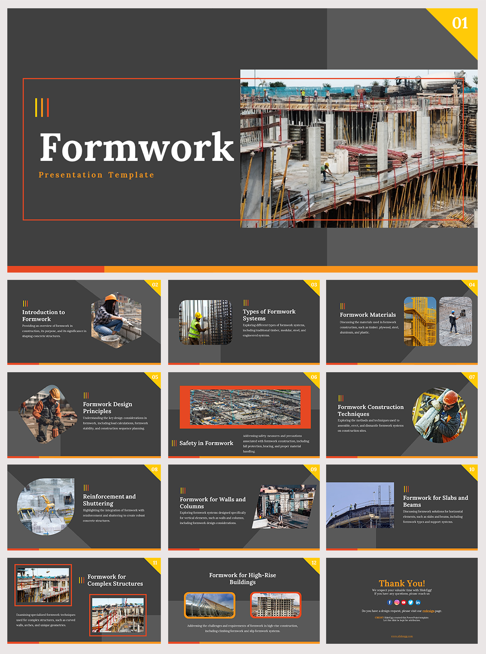 Explore Formwork PowerPoint and Google Slides Templates