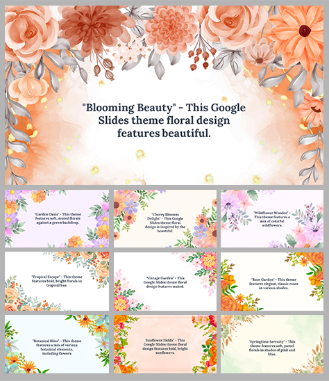 Get Floral Themes PPT Presentation and Google Slides