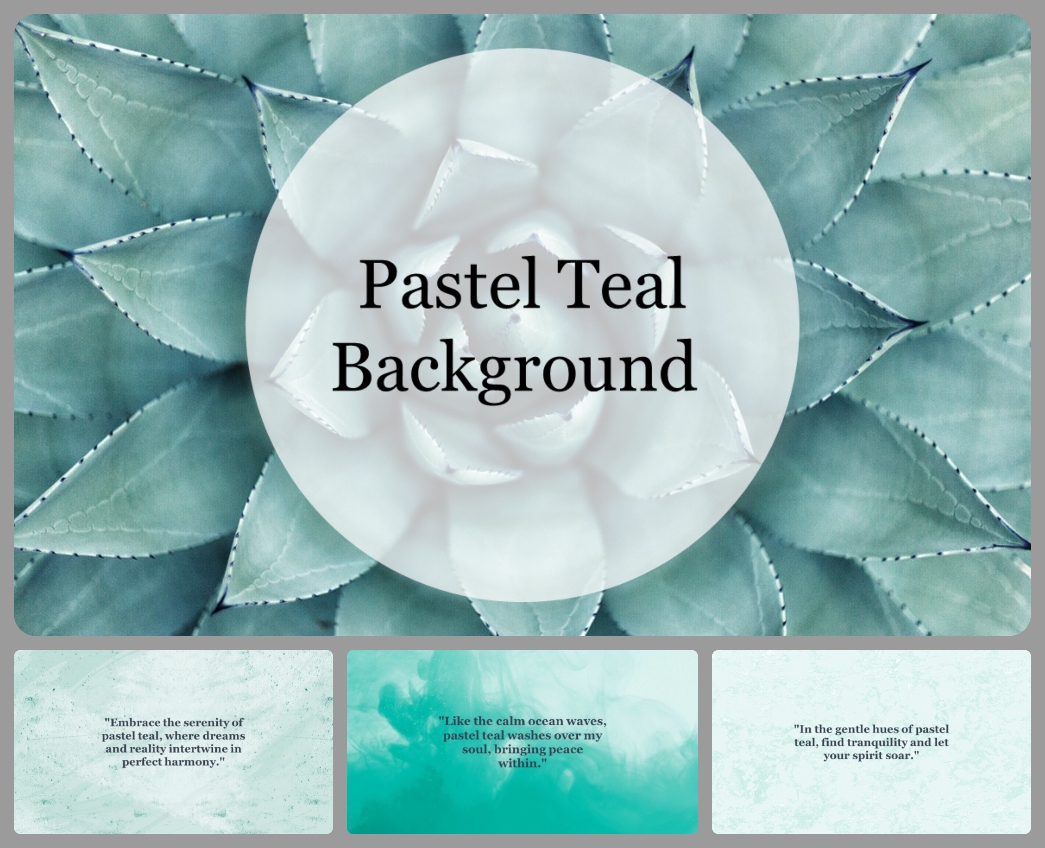 Pastel Teal Background PowerPoint And Google Slides Theme
