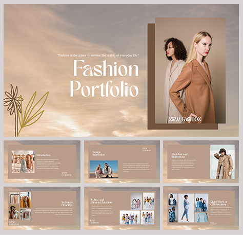 Fashion Design Portfolio Presentation Stylish Fashion Portfolio