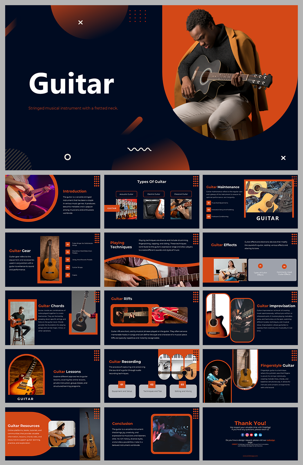 Get this Guitar PPT Presentation and Google Slides Themes