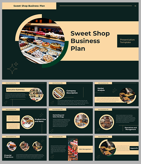 Sweet Shop Business Plan PPT Presentation and Google Slides