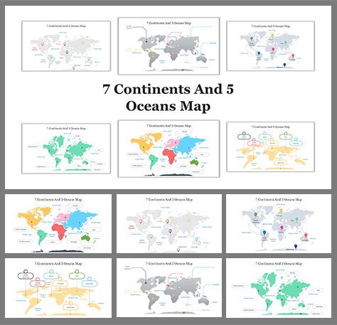Blank Map Of 7 Continents And 5 Oceans Printable Map - Infoupdate.org