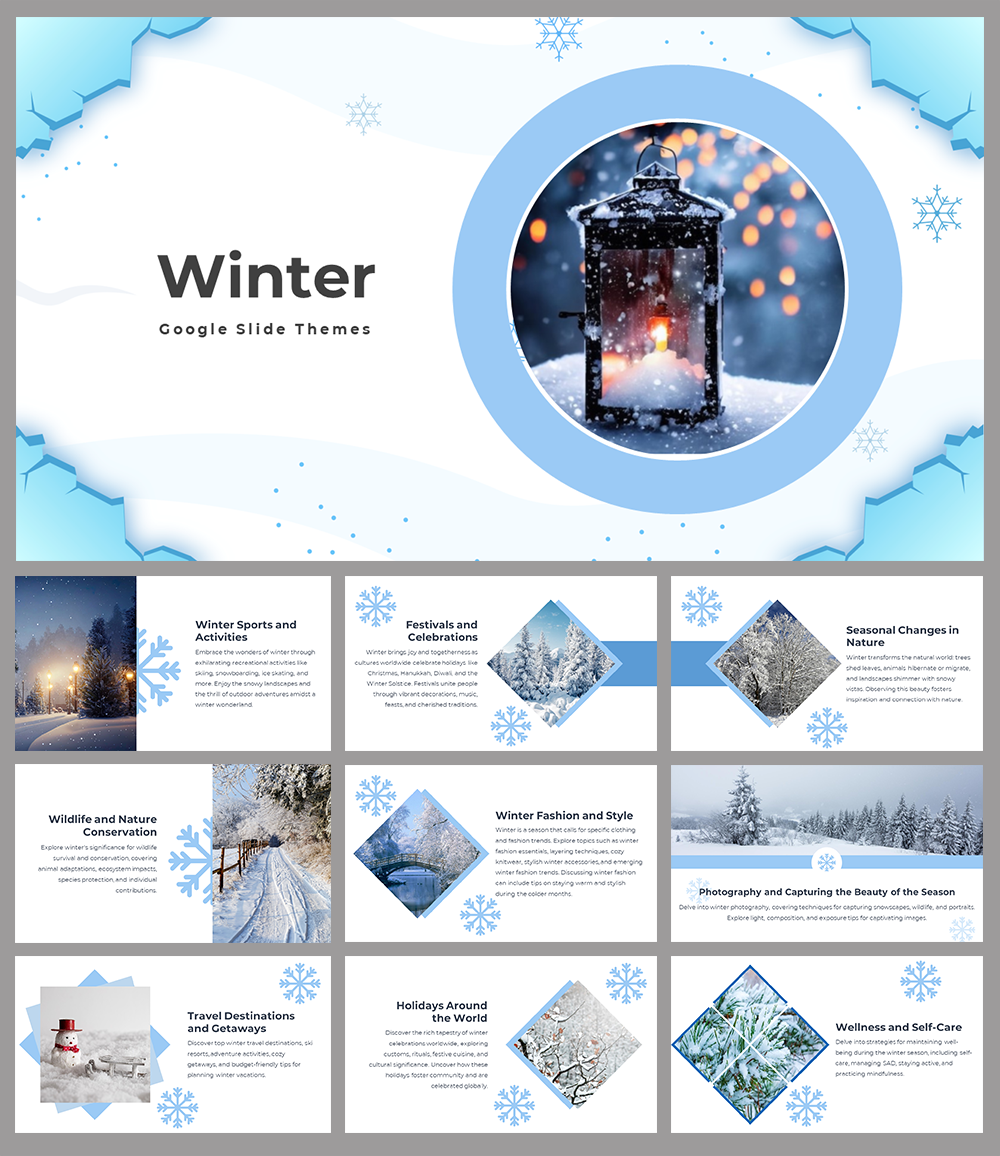 Winter Google Slides Theme For Presentation | Slide Egg