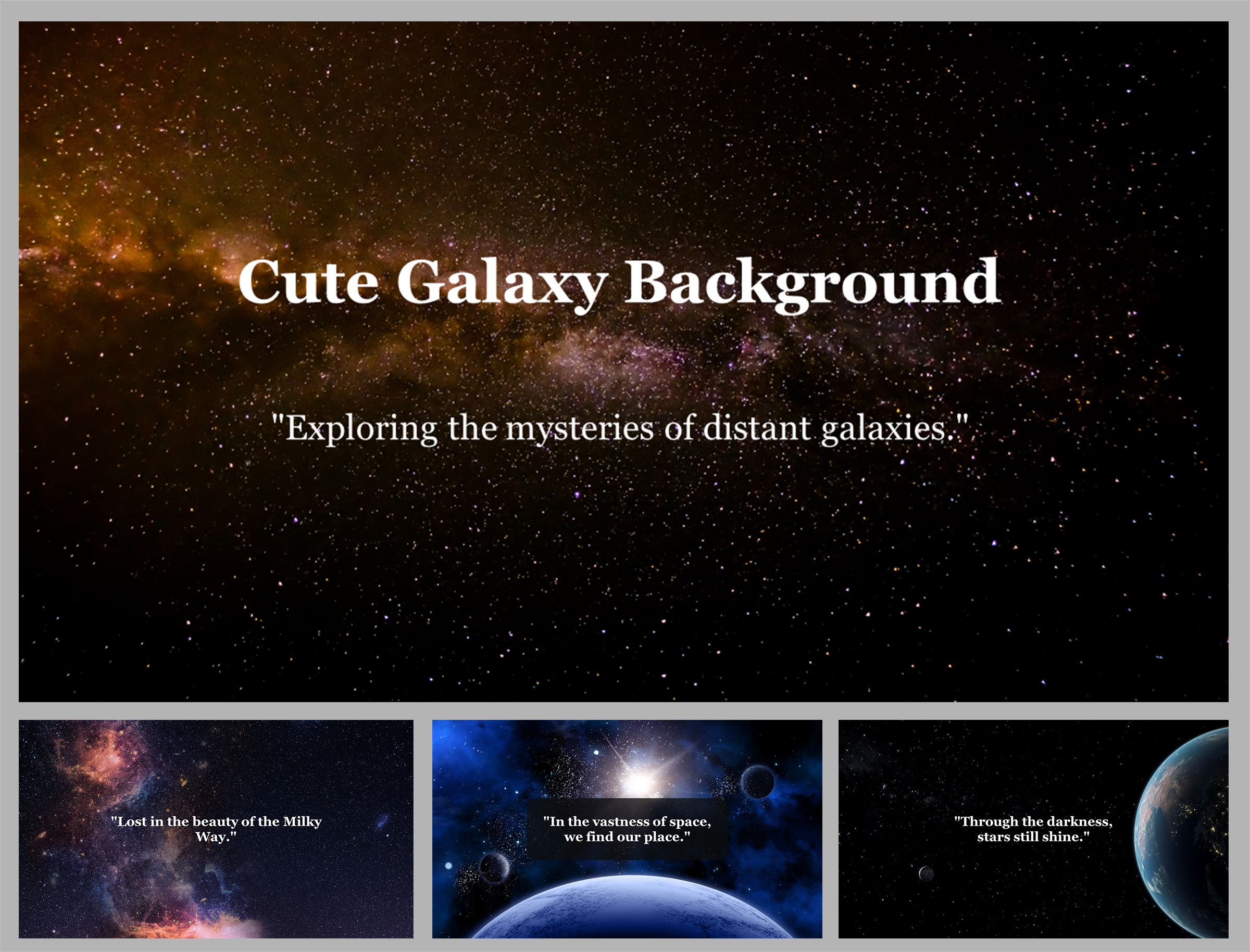 Galaxy Background PPT Presentation And Google Slides Themes