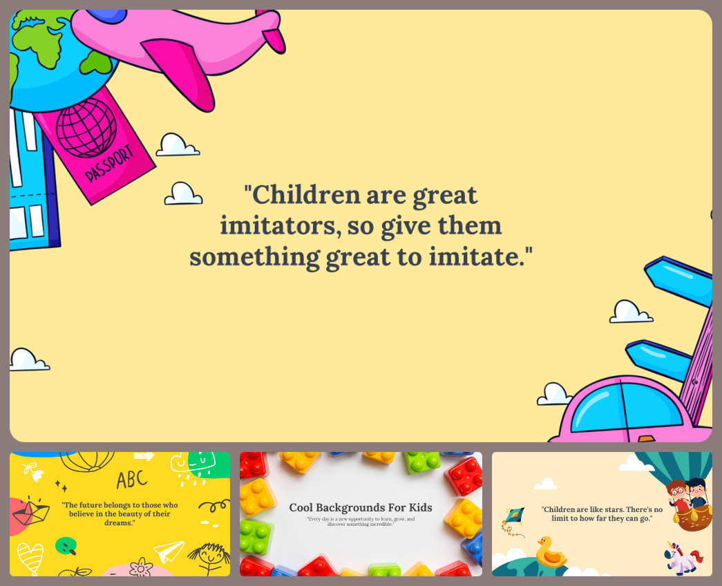 Cool Backgrounds PPT and Google Slides Themes For Kids