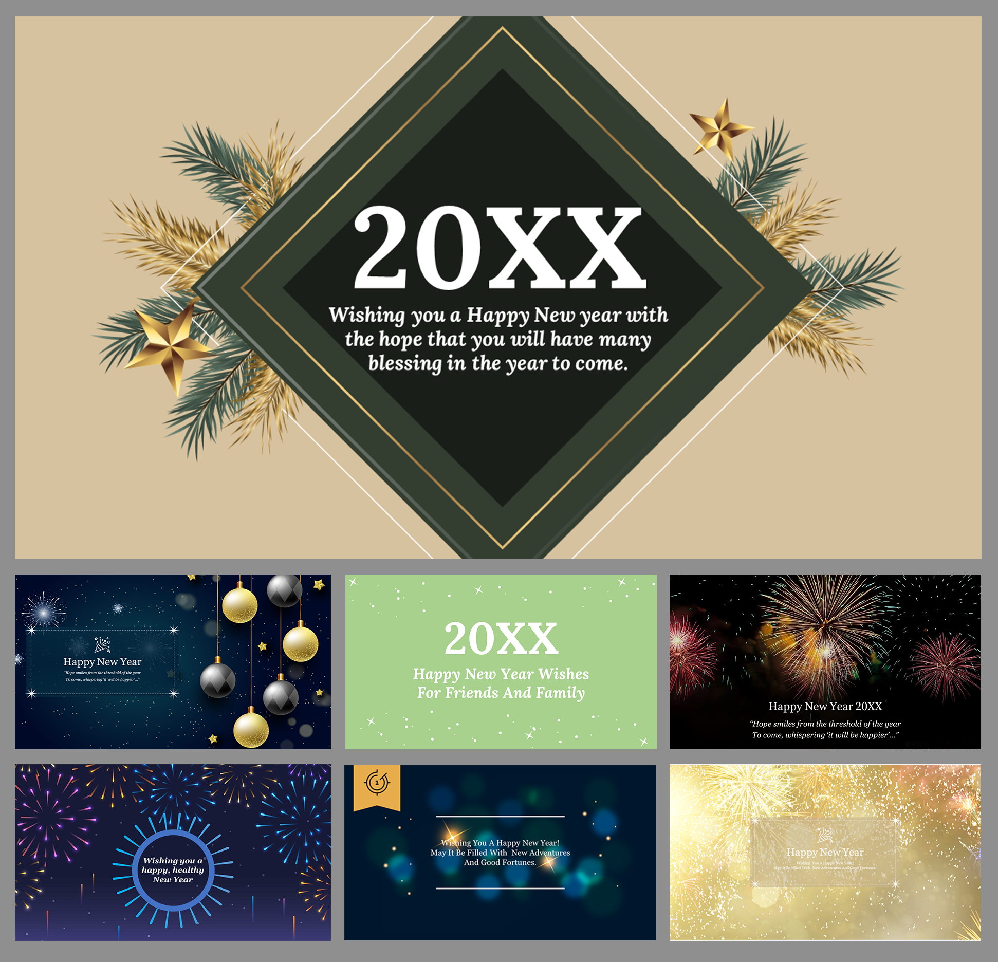 Get New Year PowerPoint And Google Slides Templates