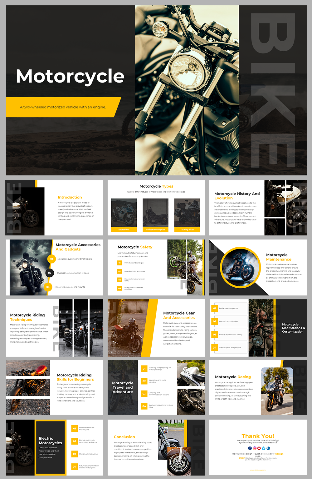 Motorcycle PowerPoint Presentation And Google Slides Themes