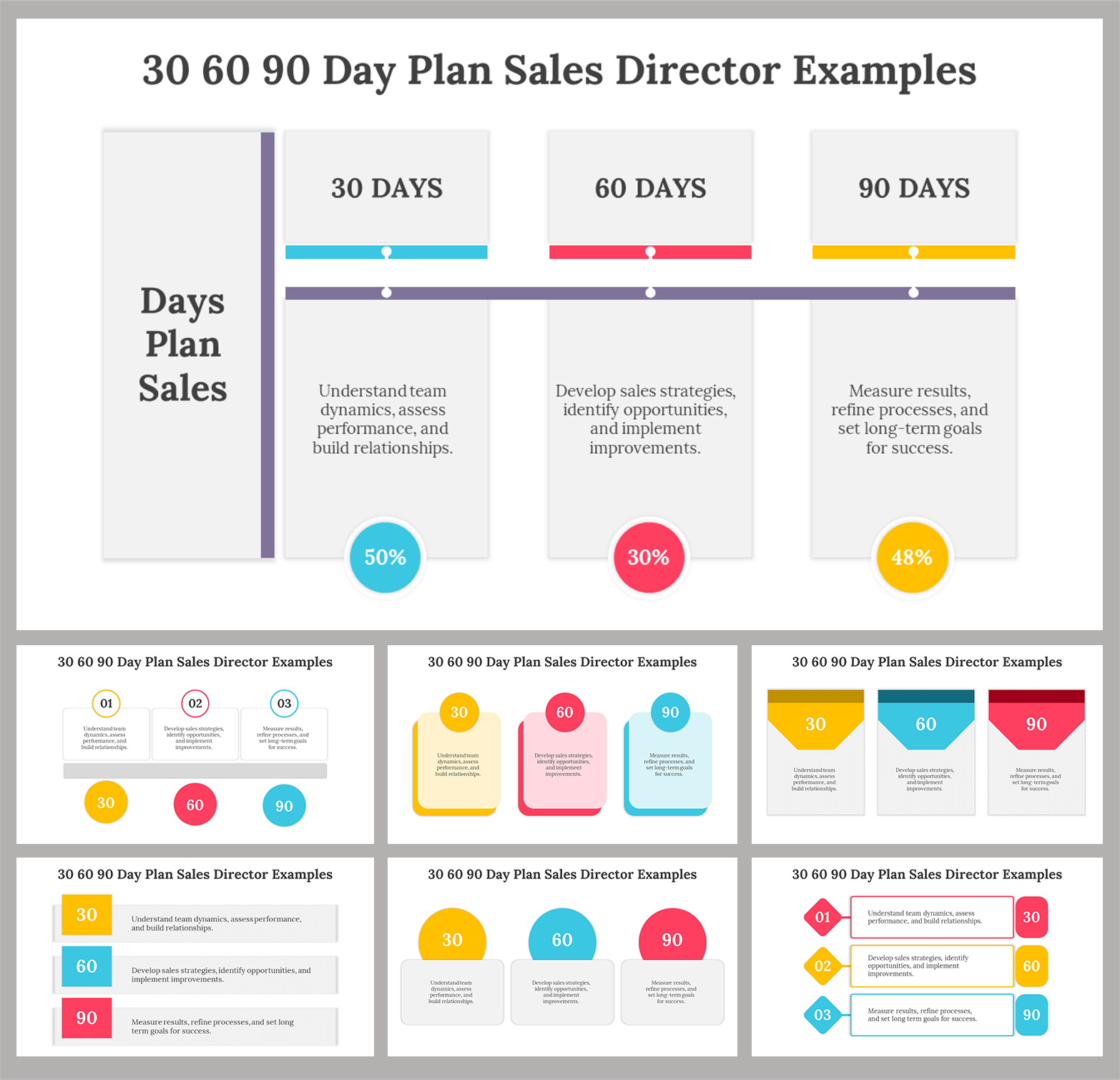 30 60 90 Day Plan Sales Director Examples Google Slides