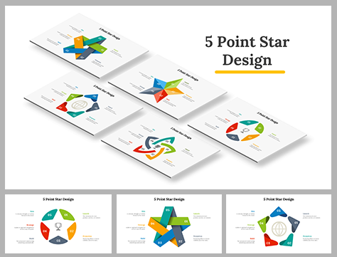 5 Point Star Design PowerPoint and Google Slides Templates