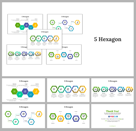 5 Hexagon — Fully Editable & Ready to Use