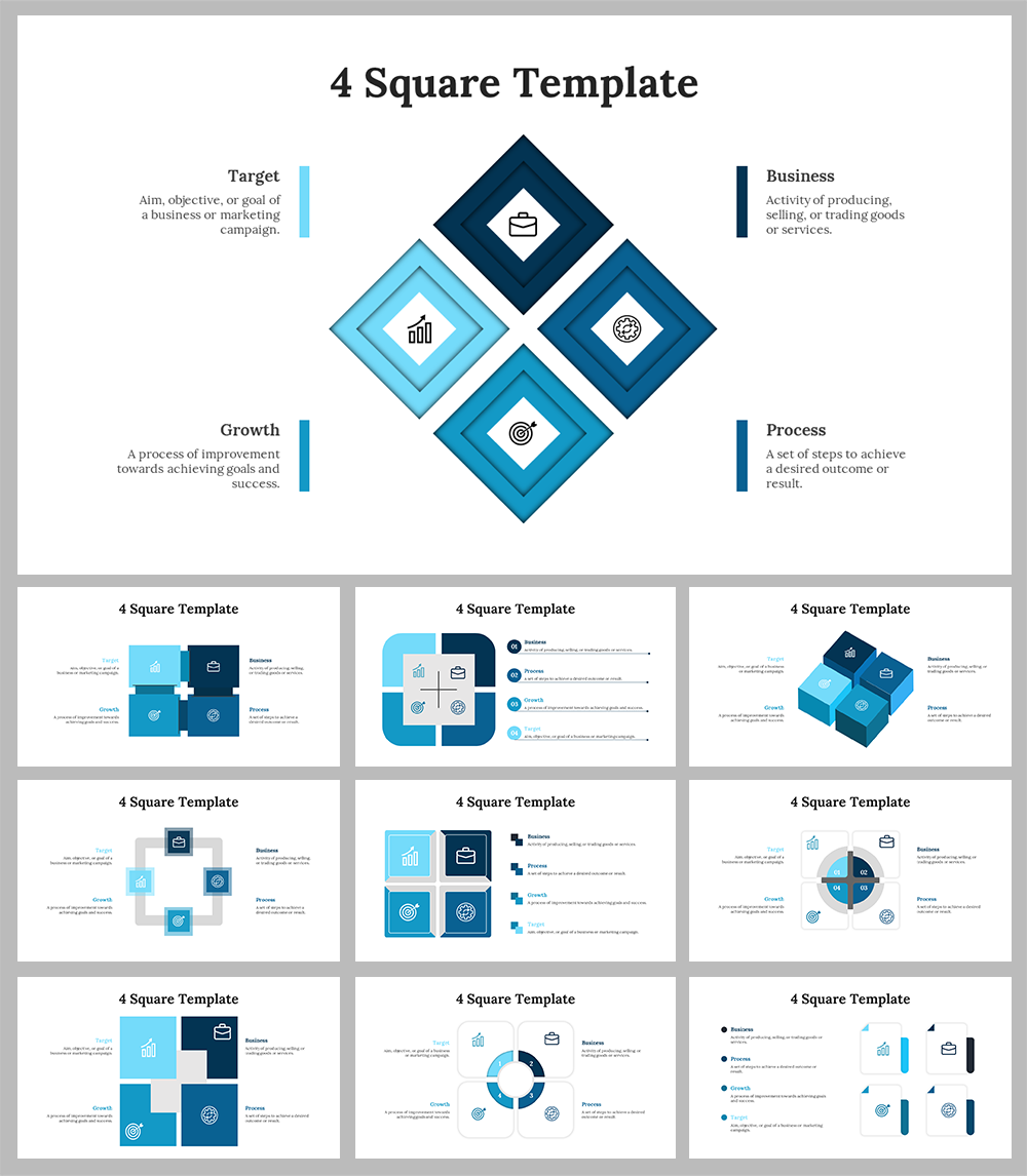 Try This 4 Square Template and Google Slides Themes