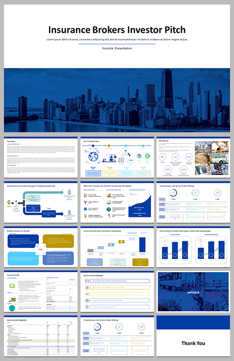 Insurance Brokers Investor Pitch Google Slides Themes