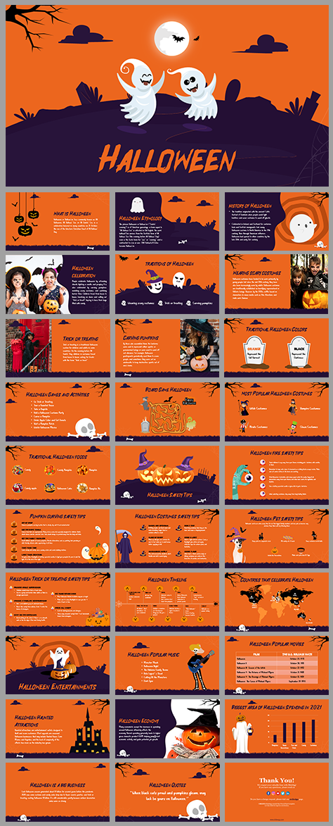 Get Happy Halloween PowerPoint Designs For Presentation