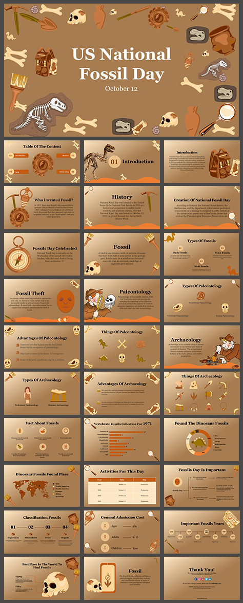 US National Fossil Day PowerPoint and Google Slides