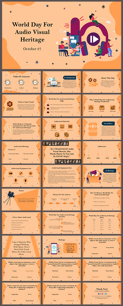 World Day Audio Visual Heritage PowerPoint and Google Slides