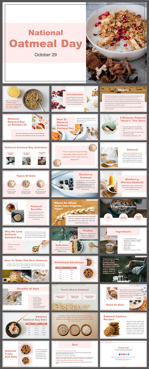 National Oatmeal Day PPT and Google Slides Templates