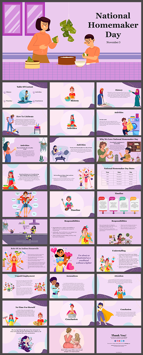 National Homemaker Day PowerPoint and Google Slides Themes