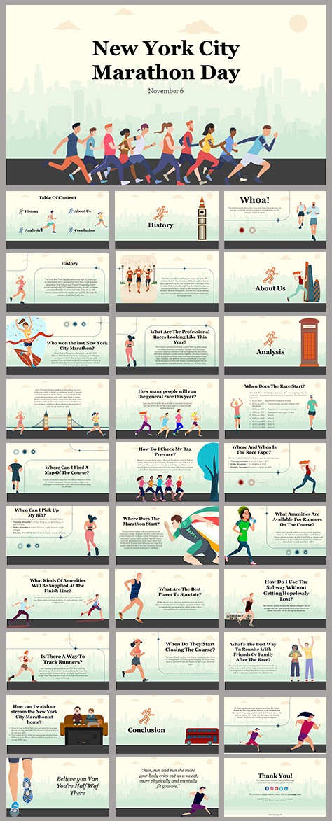 Shop Now! New York City Marathon Day PowerPoint Slides