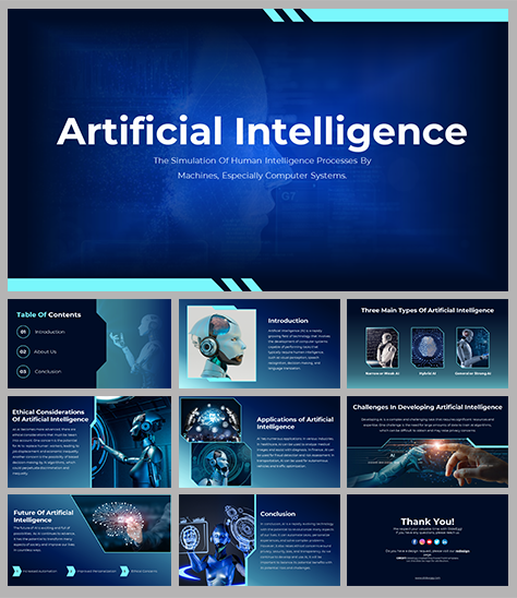 Artificial Intelligence Presentation and Google Slides Themes