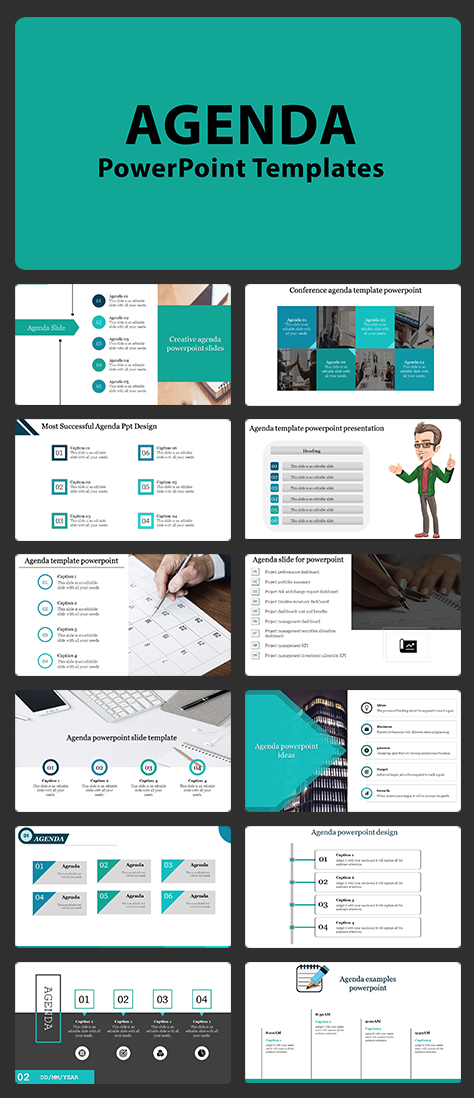 Our Predesigned Agenda PowerPoint Slide Template Designs