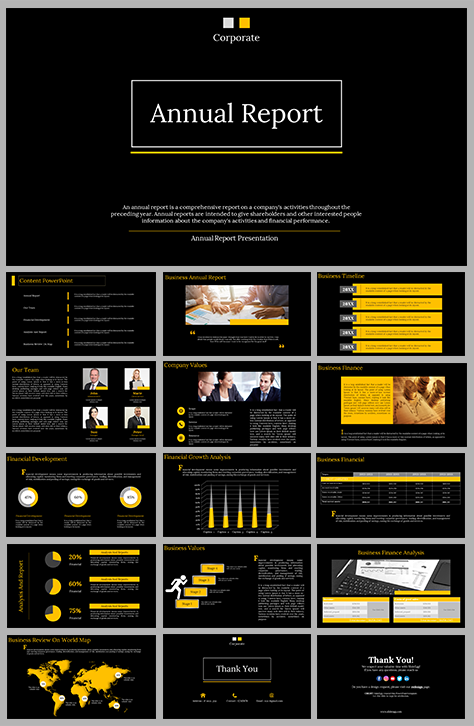 Annual Report PowerPoint And Google Slides Templates