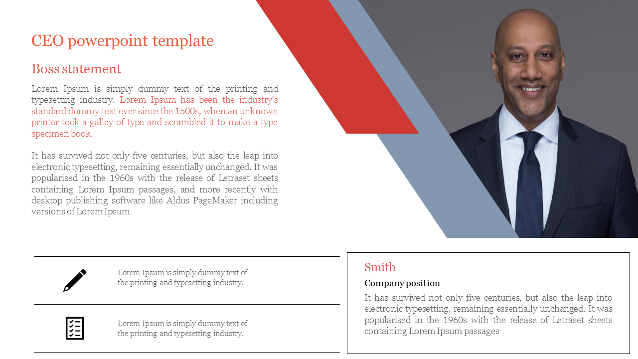 CEO Powerpoint Template Edit And Present In Minutes