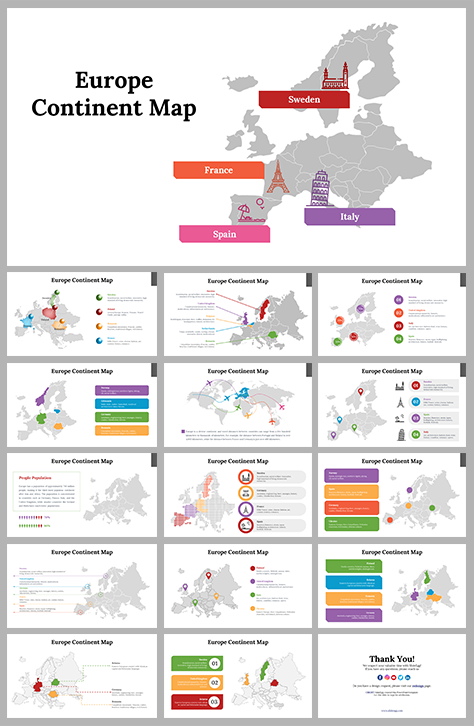 Europe Continent Map PPT And Google Slides Templates