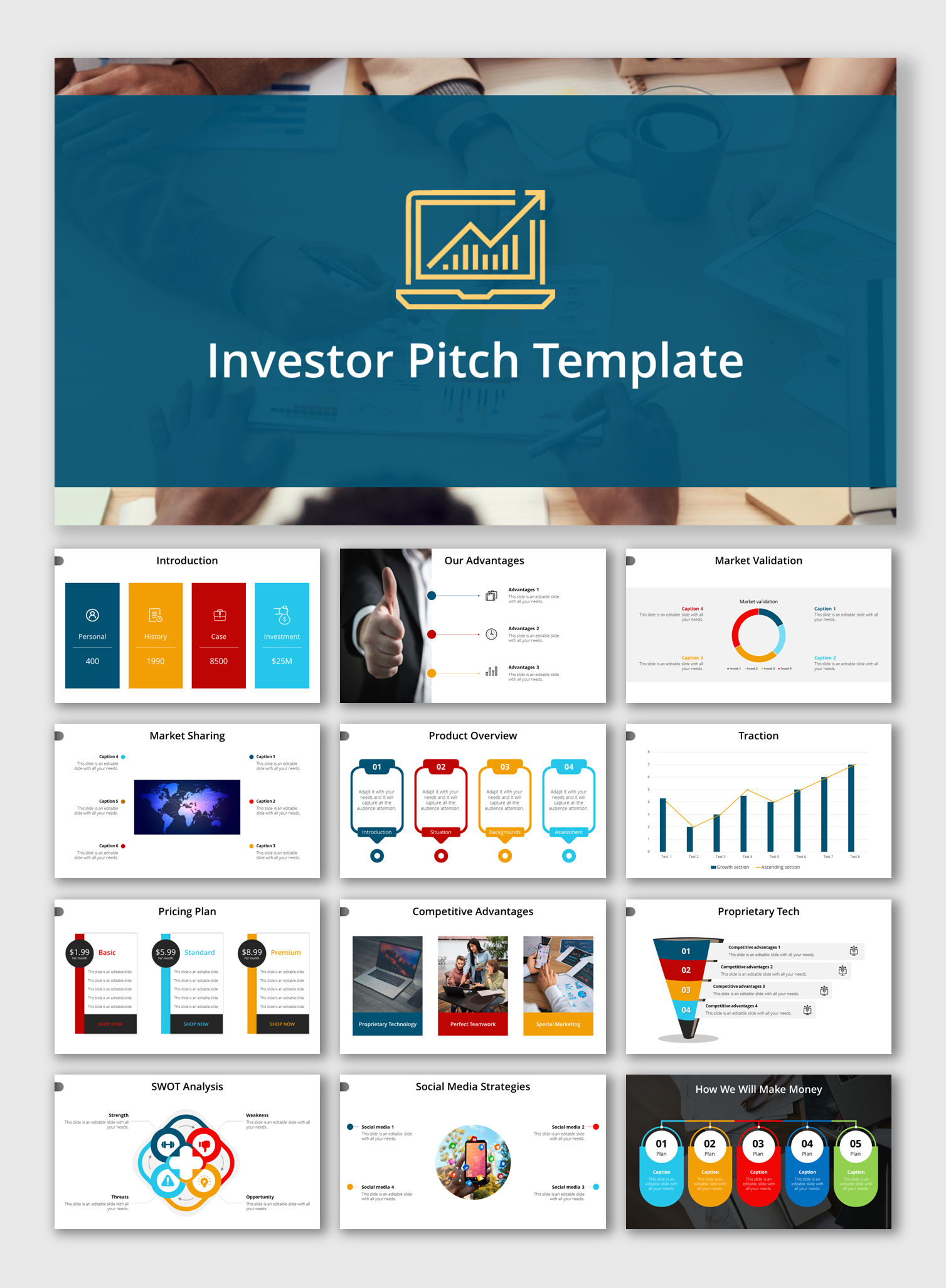 Awesome Investor Pitch Deck PowerPoint And Google Slides