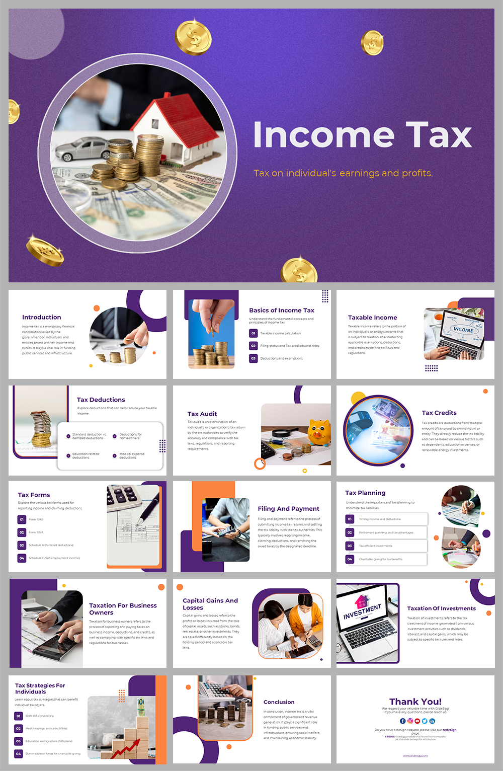 Income Tax PPT Presentation and Google Slides Themes
