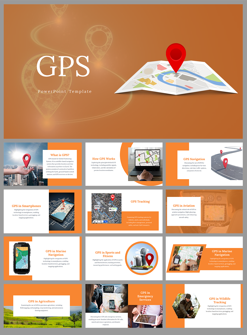 Explore GPS PowerPoint and Google Slides Templates