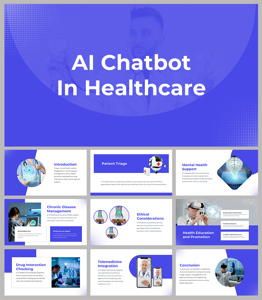AI Chatbot In Healthcare PPT and Google Slides Templates