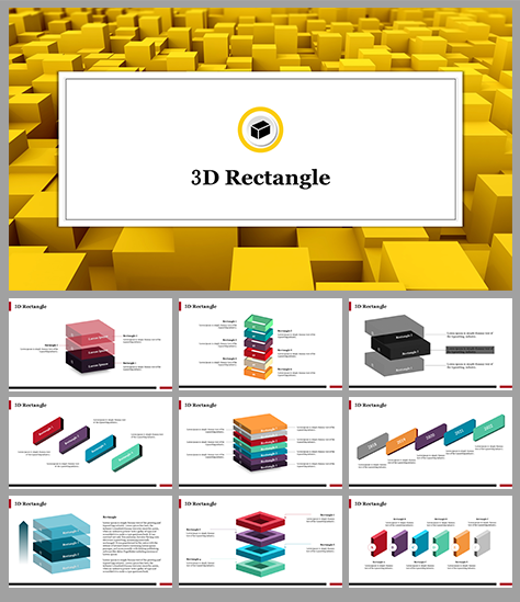 Creative 3D Rectangle Template and Google Slides Themes