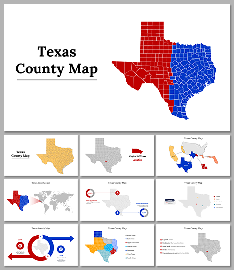 Buy Now! Texas County Map PowerPoint and Google Slides