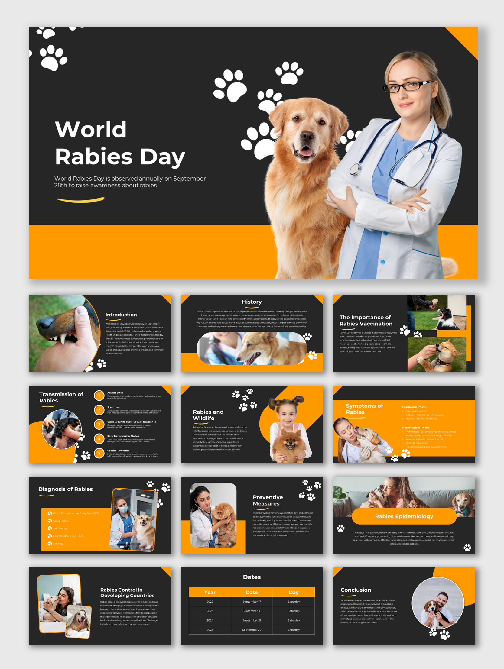 Get Now! World Rabies Day PowerPoint And Google Slides