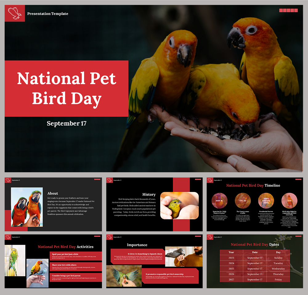 National Pet Bird Day PowerPoint and Google Slides Templates