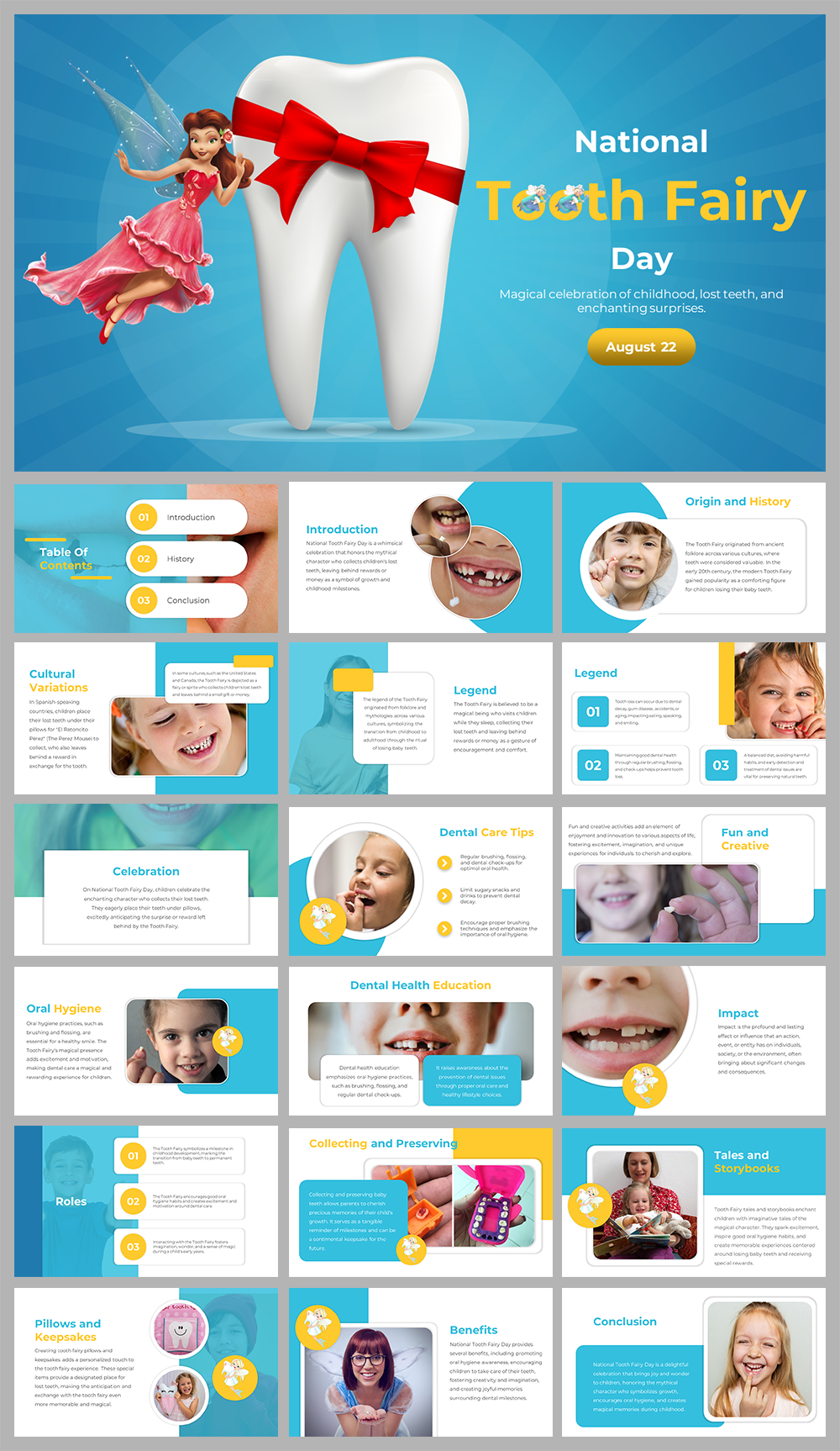 National Tooth Fairy Day PPT And Google Slides Templates