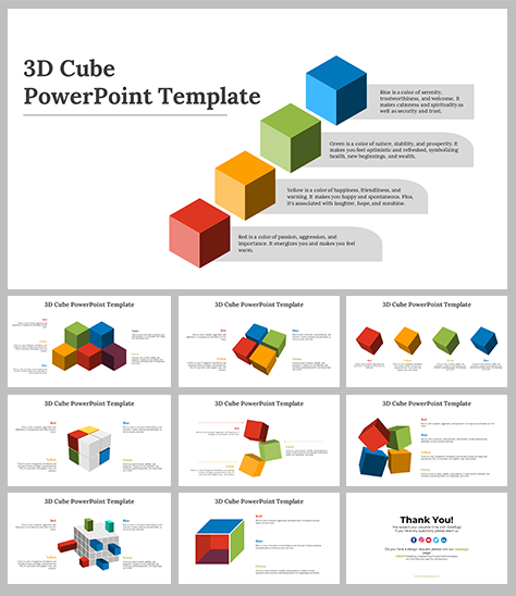 3D Cube PowerPoint Presentation And Google Slides Template
