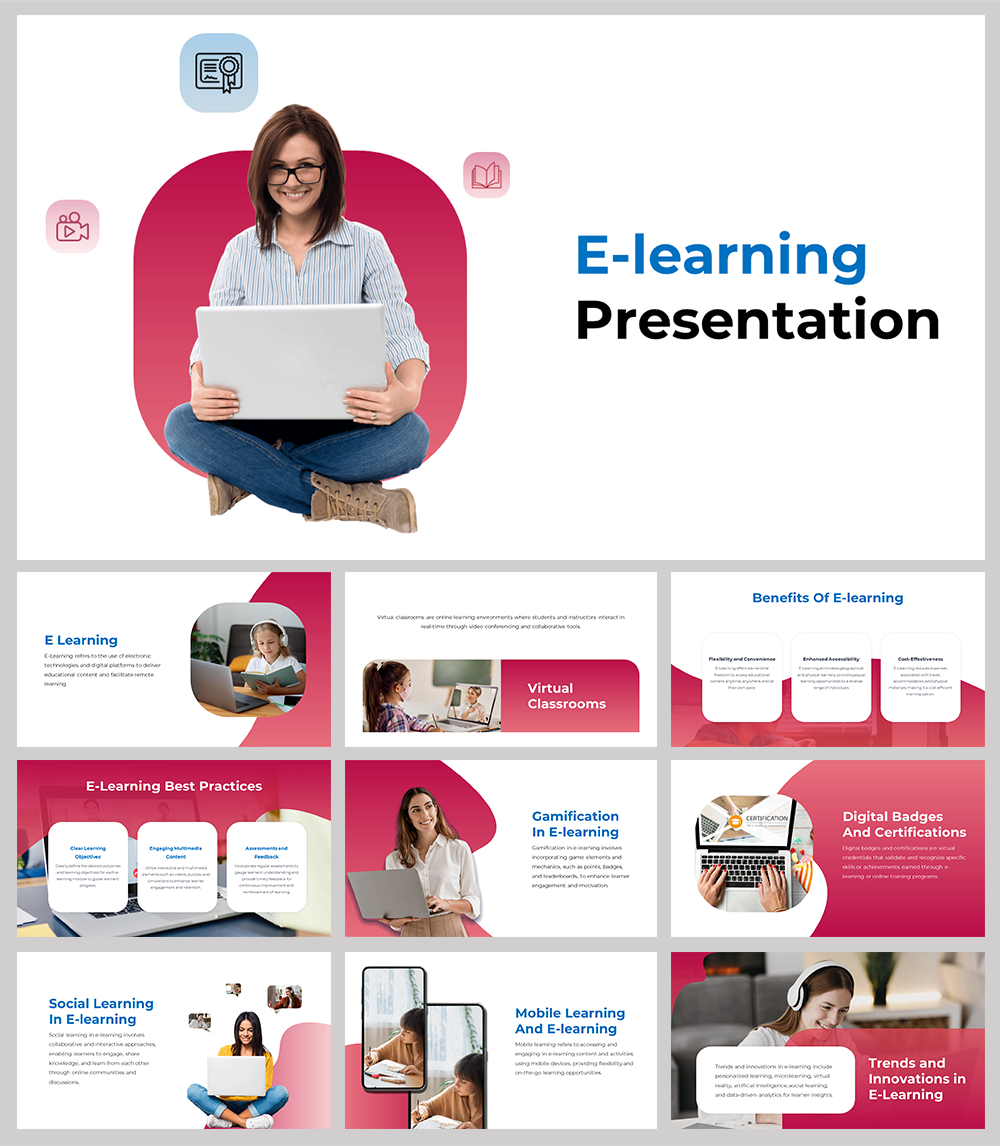 E Learning PPT Presentation and Google Slides Templates