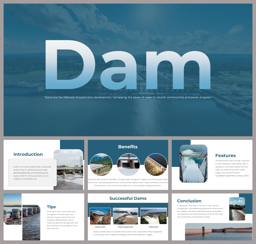 Explore Dam PowerPoint Presentation And Google Slides