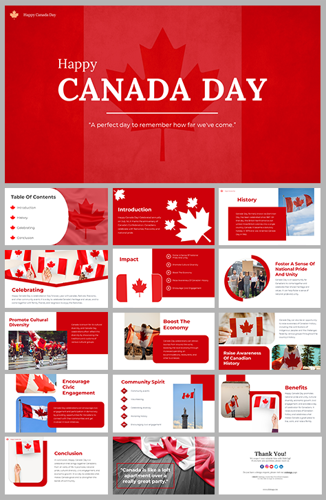Happy Canada Day PPT Presentation And Google Slides Themes